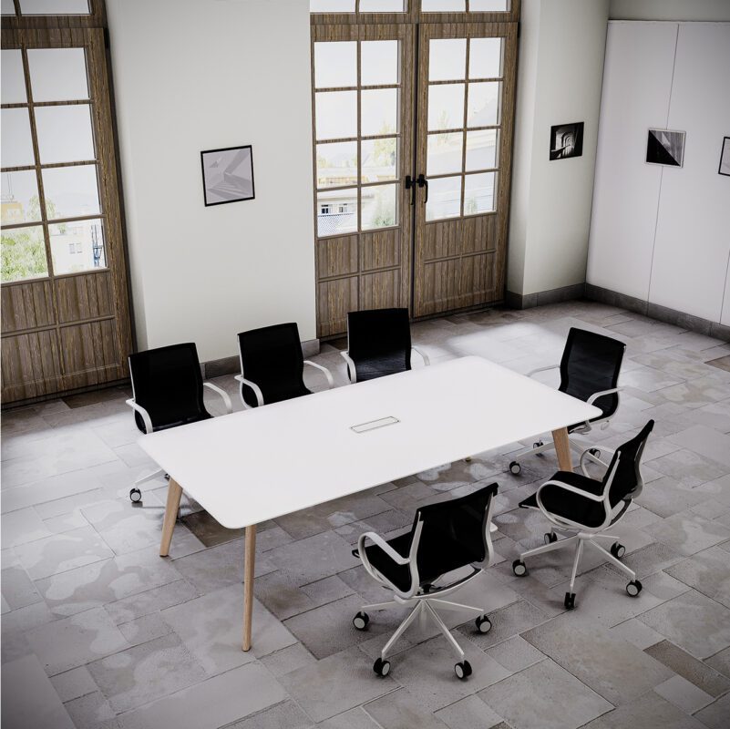 Shop B10 Meeting Table - Melamine & Steel | Urban 411
