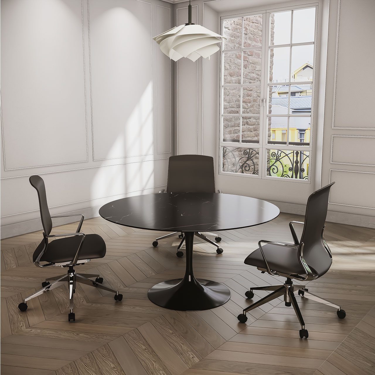 DF0603 Meta - Round Marble Table - Urban 411