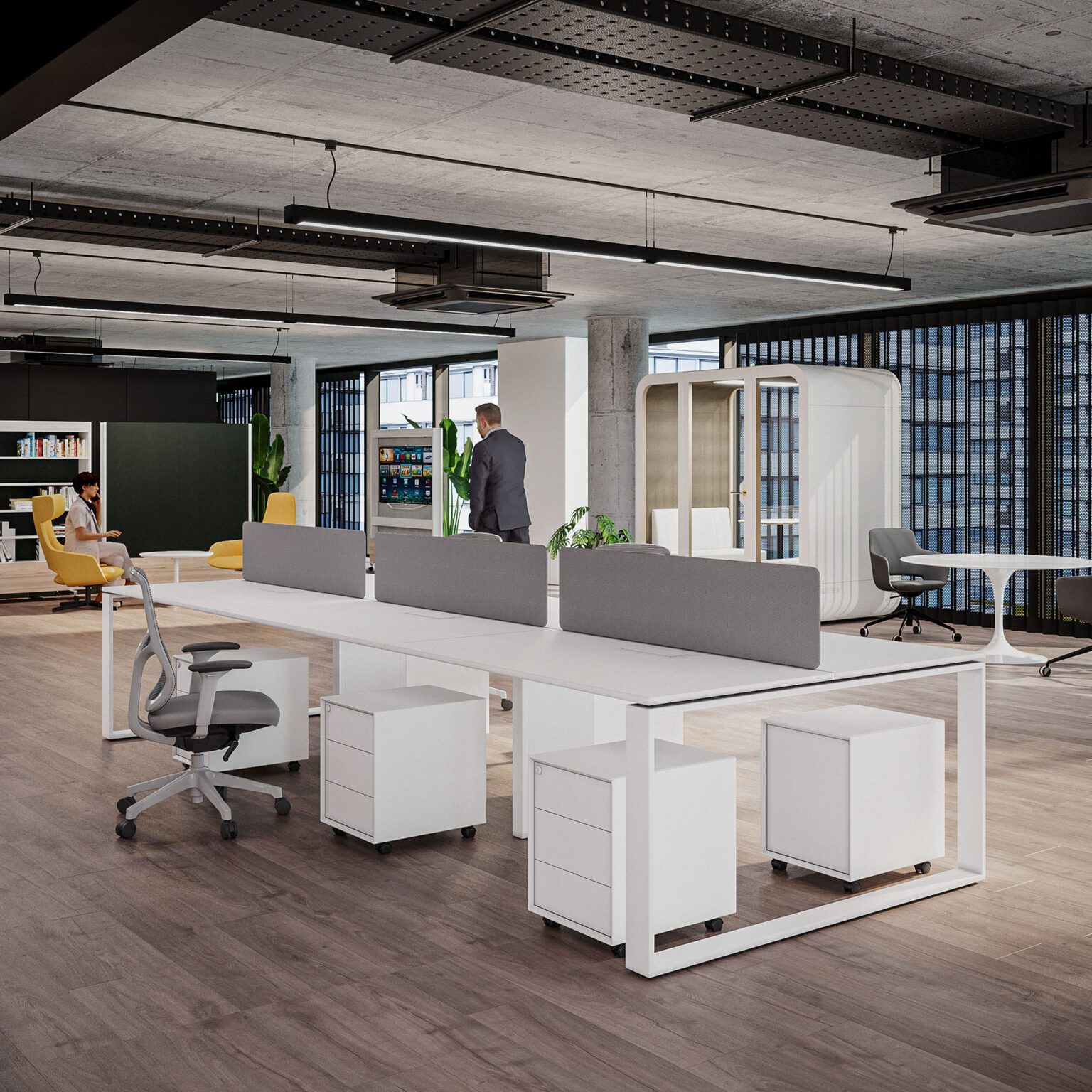 Workstations: Urban411 Modern Office Workstation Desks Dubai